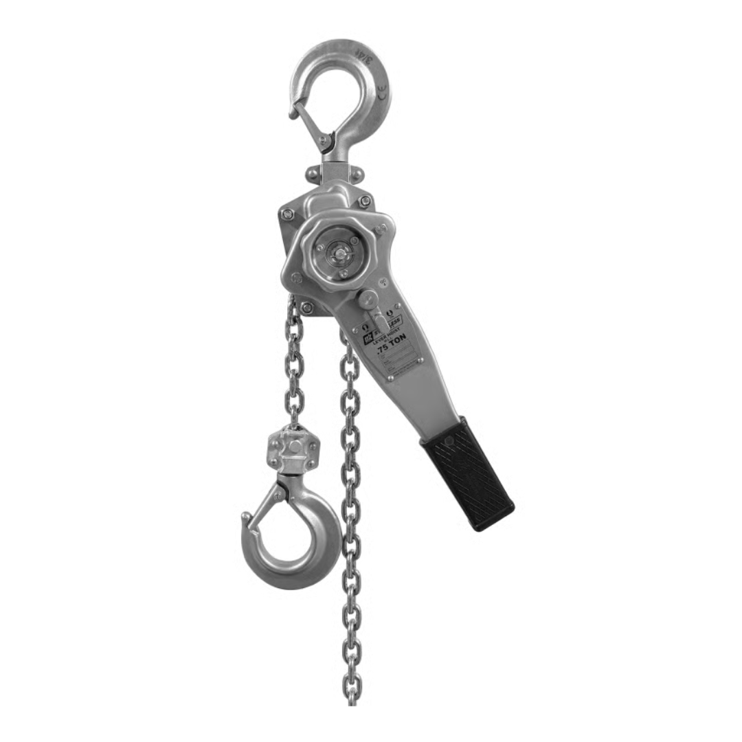 OZ Lifting Stainless Steel Lever Hoist, 3 ton capacity 5ft lift